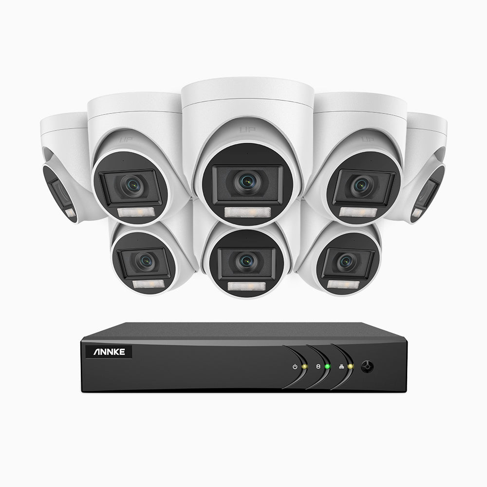 ANNKE ADLK200 - 1080P 8 Channel 8 Dual Light Cameras Wired Security ...
